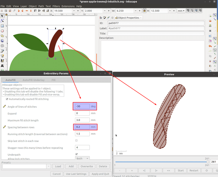 InkStitch - basic usage - EMBROIDERY-PRO