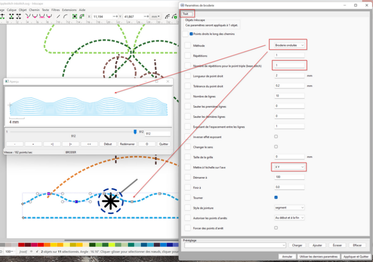 InkStitch - basic usage - EMBROIDERY-PRO