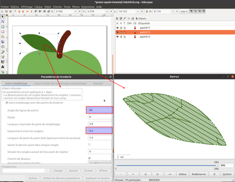 InkStitch - basic usage - EMBROIDERY-PRO
